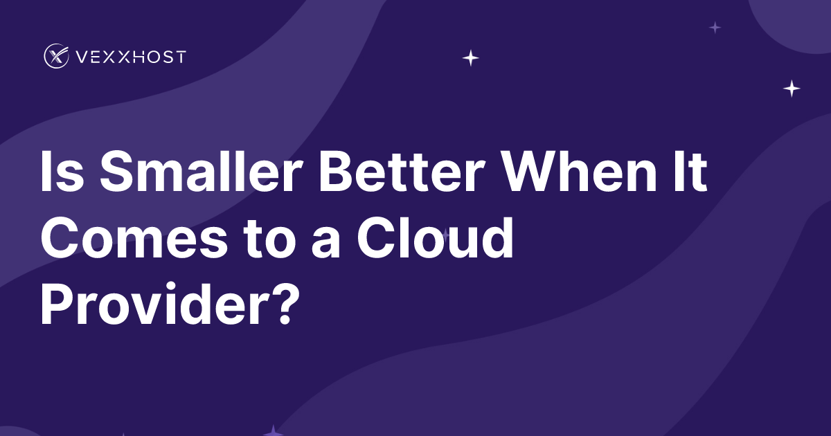 Is Smaller Better When It Comes to a Cloud Provider? | VEXXHOST