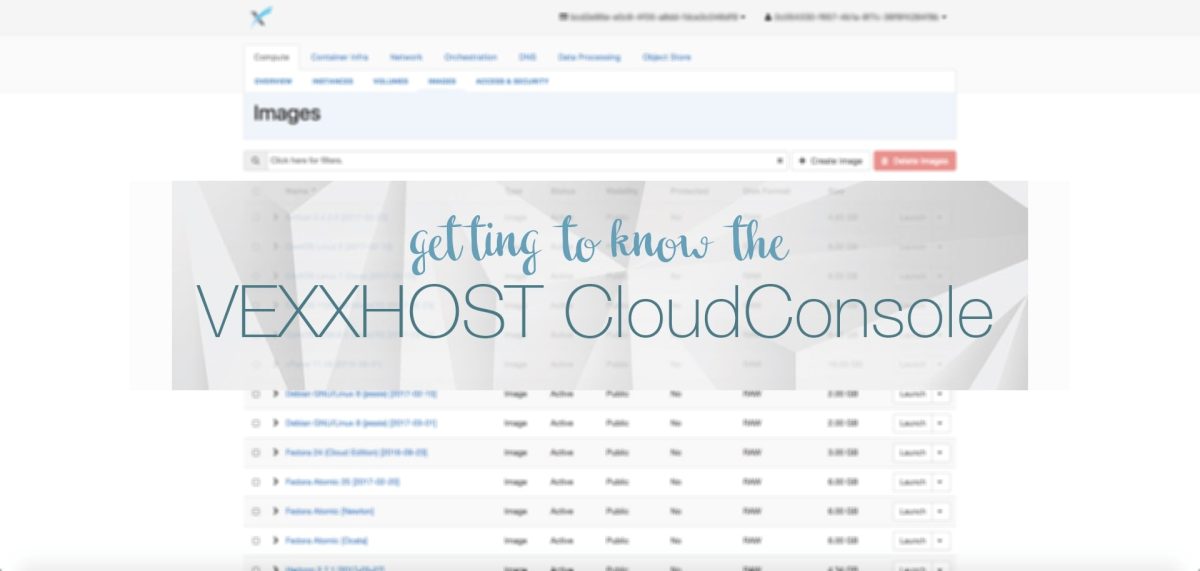 Getting to know the VEXXHOST CloudConsole | VEXXHOST